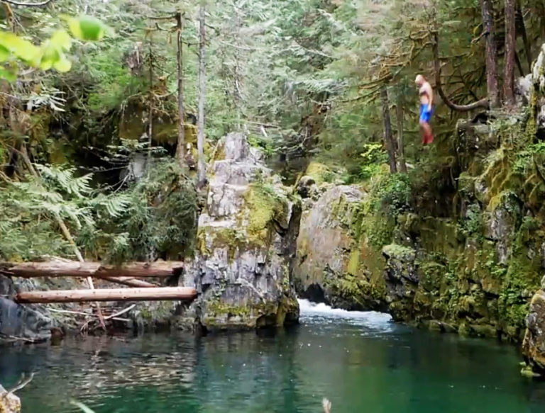 Watch As This Guy Jumps Off Cliffs Into Opal Creek And Three Pools In