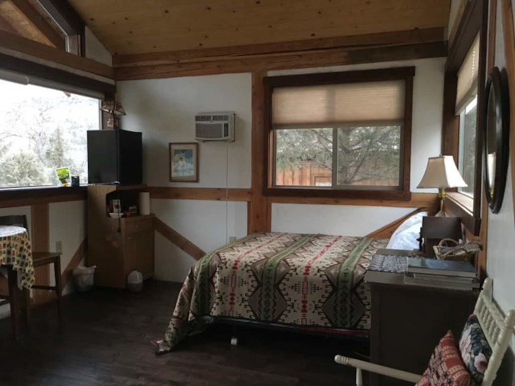 Unwind At a Rustic Oregon Cabin With This Gorgeous Mountain View