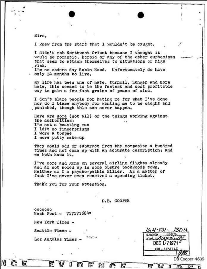 The Mysterious D.B. Cooper: Unraveling the Hijacking of Flight 305