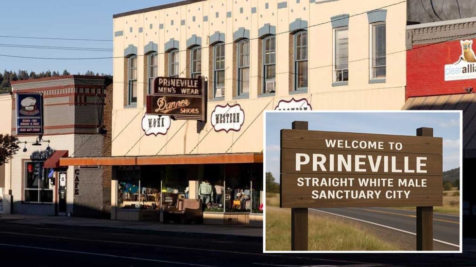 Prineville Proudly Becomes First Sanctuary City for Straight White Men ...