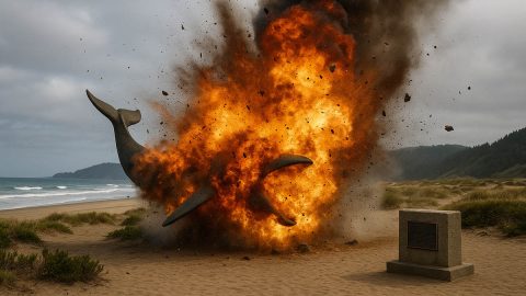 Florence Erects Statue of Exploding Whale, Immediately Blows It Up for ...